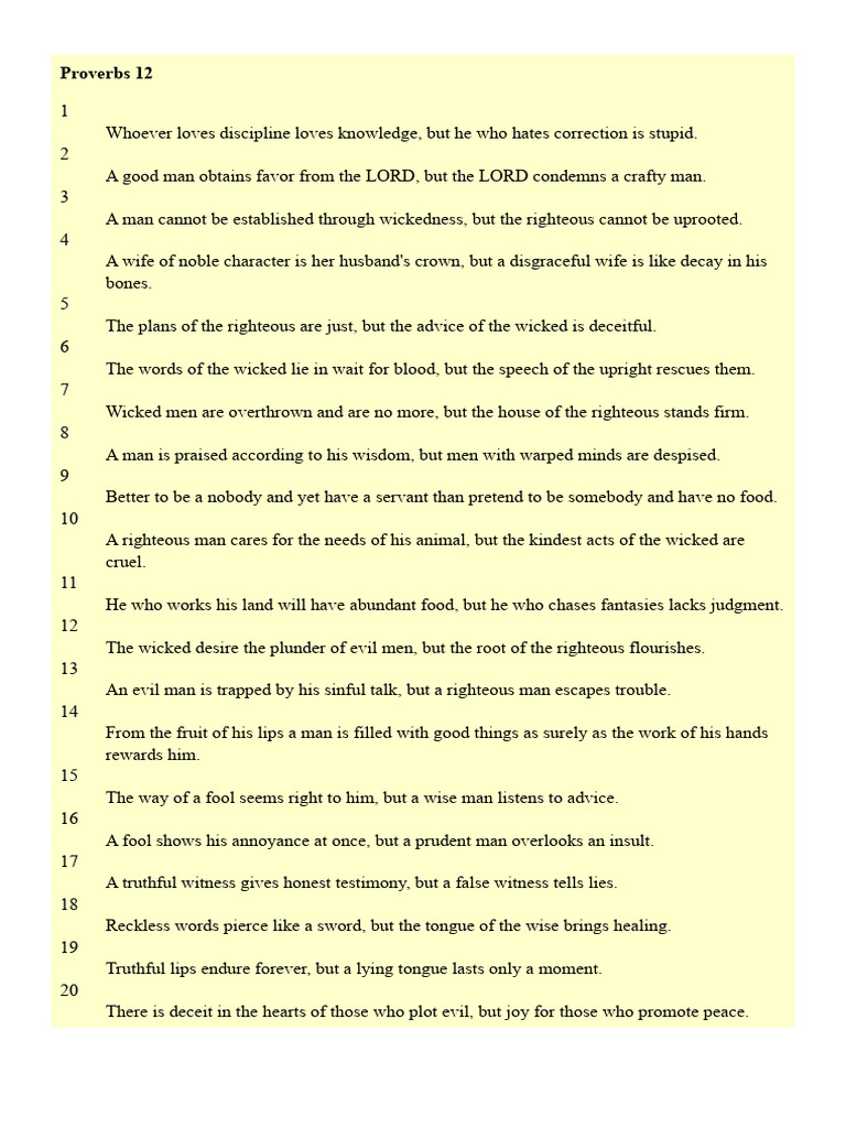 Bible Gateway Proverbs 12 - NIV | PDF