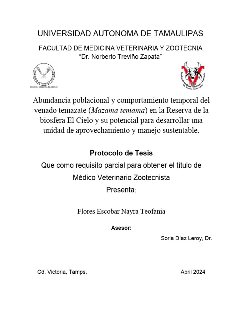 Protocolo Venado Temazate - LISTOpordos | PDF | Muestreo (Estadísticas ...