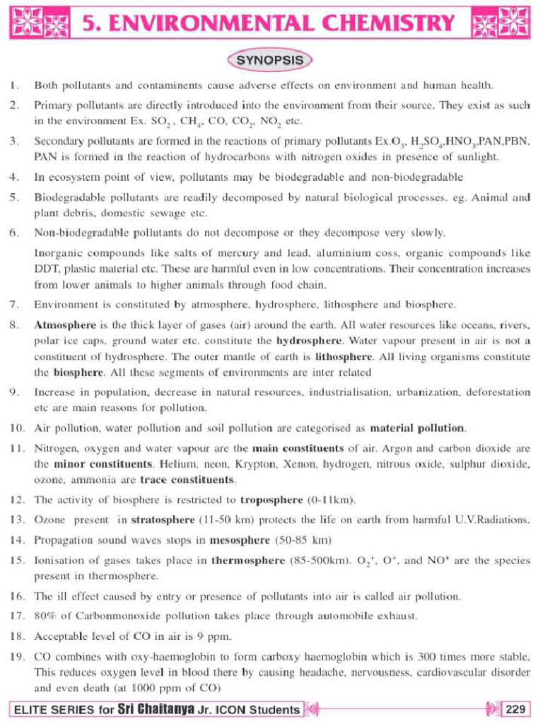 Environmental Chemistry | PDF