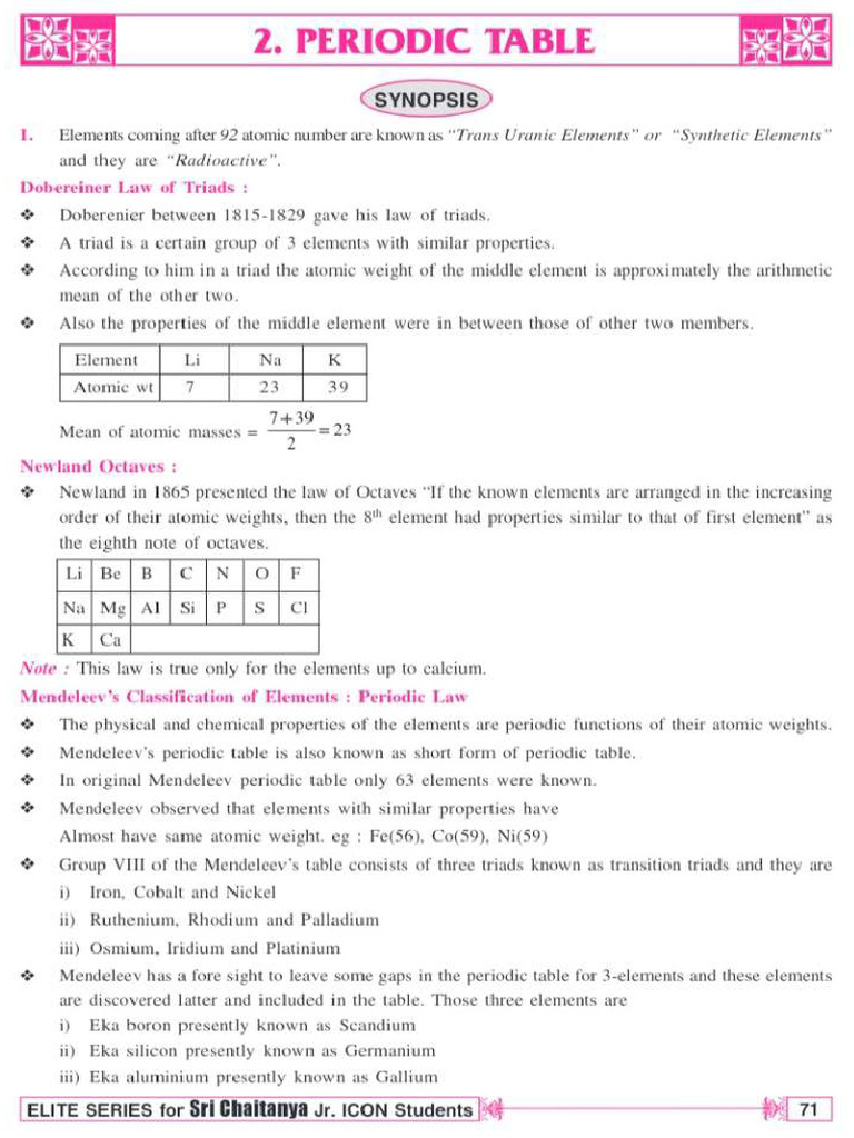 Periodic Table | PDF