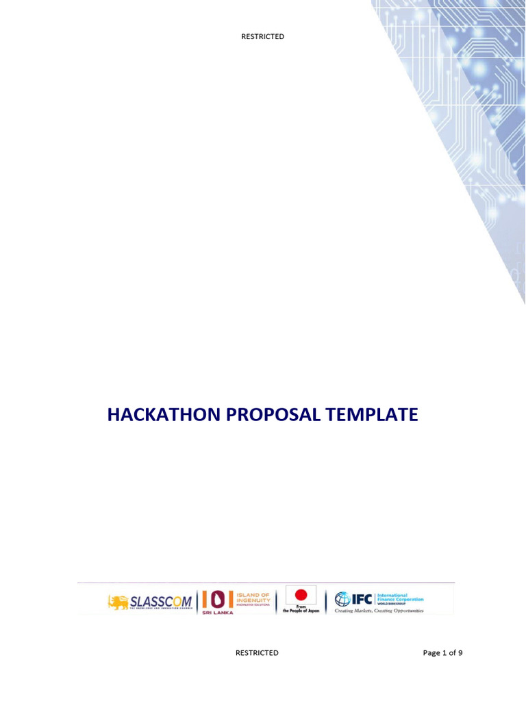 Hackathon Proposal Format | PDF