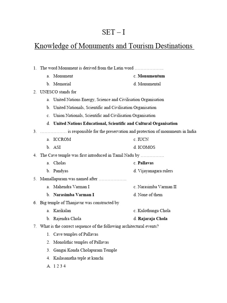 TOURISM MCQ | PDF