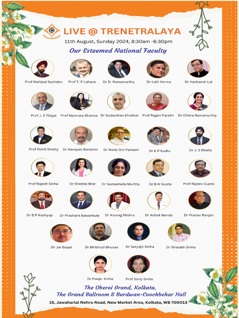 LIVE TRENETRALAYA 2024 PROGRAM SCHEDULE - VERSION 1 Final | PDF | Surgery | Ophthalmology