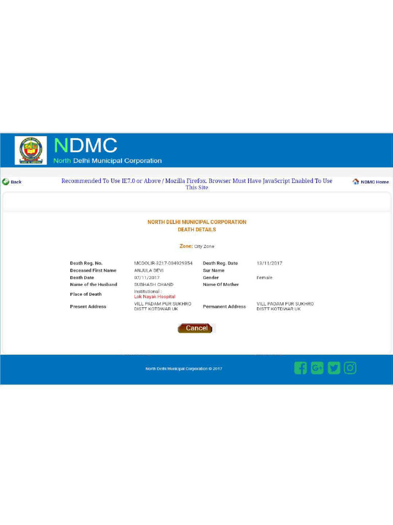 NDMC Details | PDF