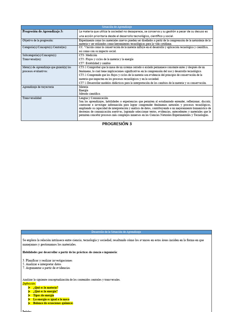 Progresión 3 | PDF | Importar | Aprendizaje