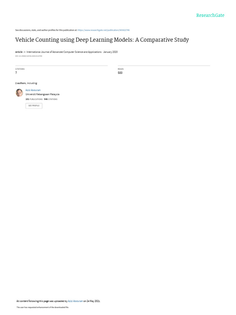 Vehicle_Counting_using_Deep_Learning_Models | PDF | Deep Learning ... Vehicle_Counting_using_Deep_Learning_Models | PDF | Deep Learning ...