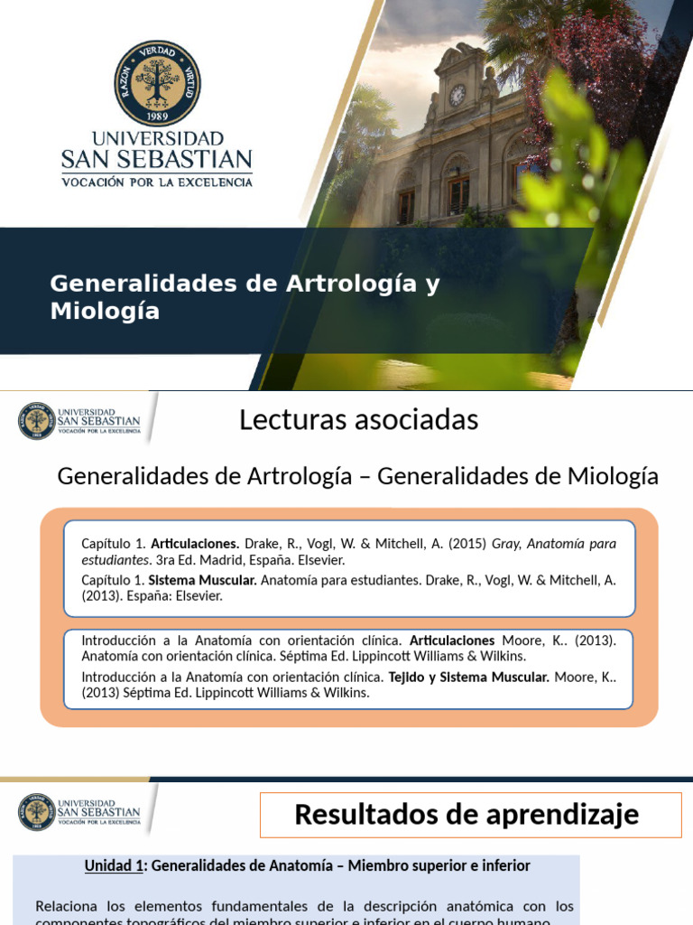 Clase 03 Generalidades de Artrologia y Miología | PDF | Articulación | Músculo