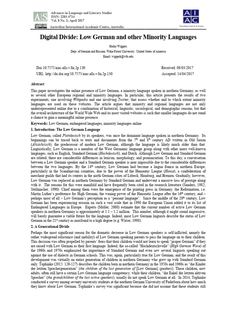 digital divide | PDF | German Language | Internet