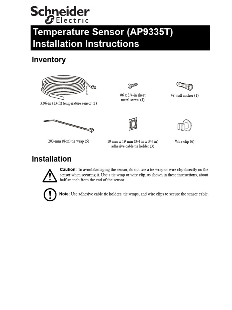 Sensor Installation Guide | PDF | Computers