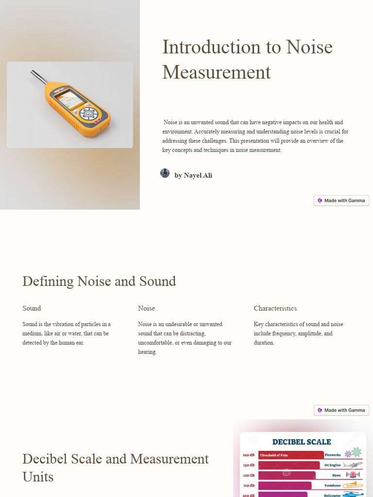 Understanding Noise Measurement Techniques | PDF | Noise | Sound