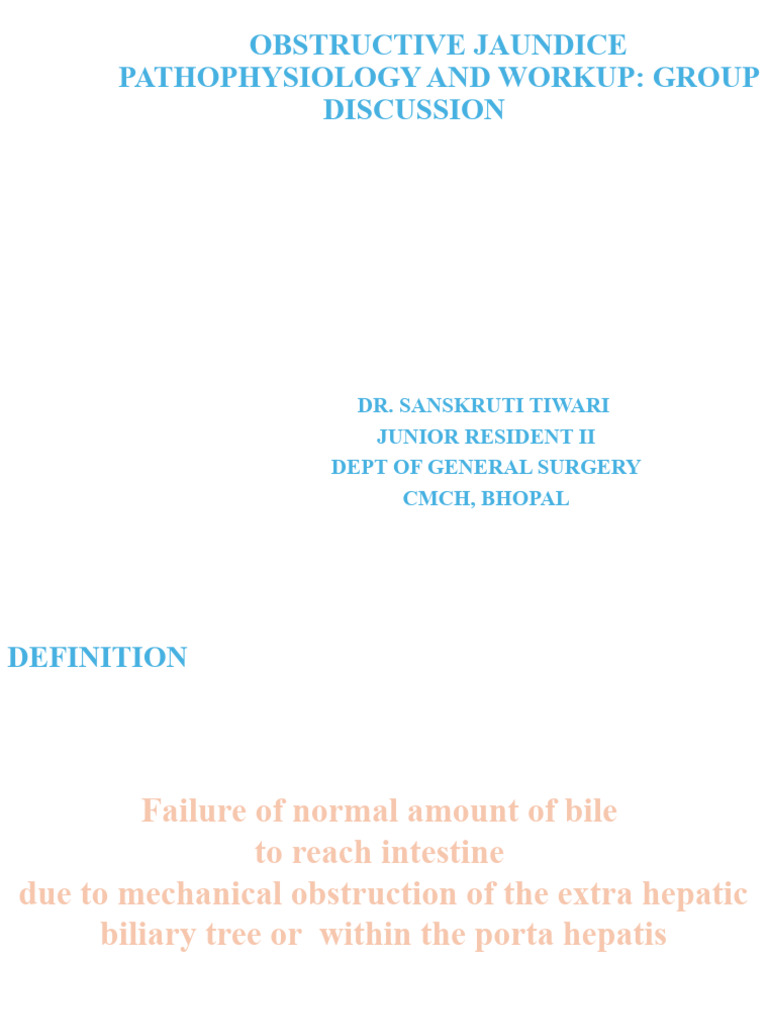 Obstructive Jaundice | PDF | Liver | Clinical Medicine