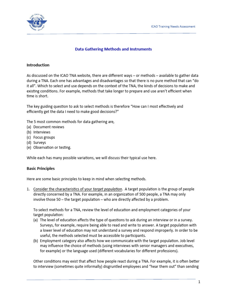 methods_for_data_gathering | PDF | Survey Methodology | Focus Group