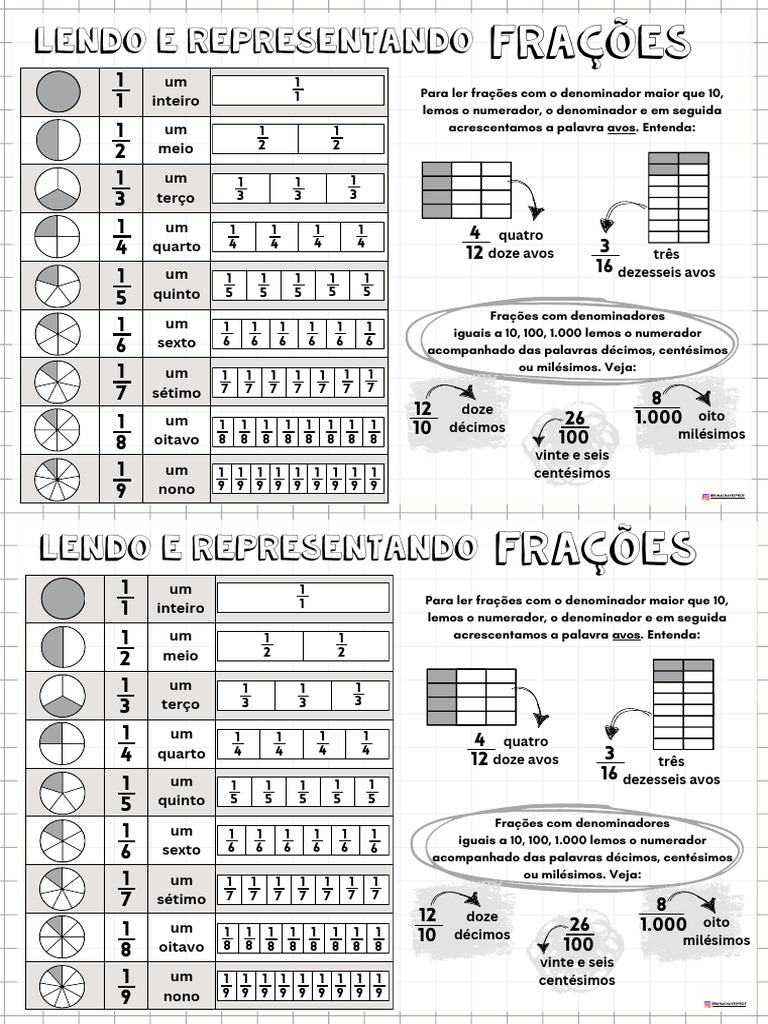 Leitura de Frações PB caderno-2-3-2 | PDF | Álgebra | Objetos matemáticos