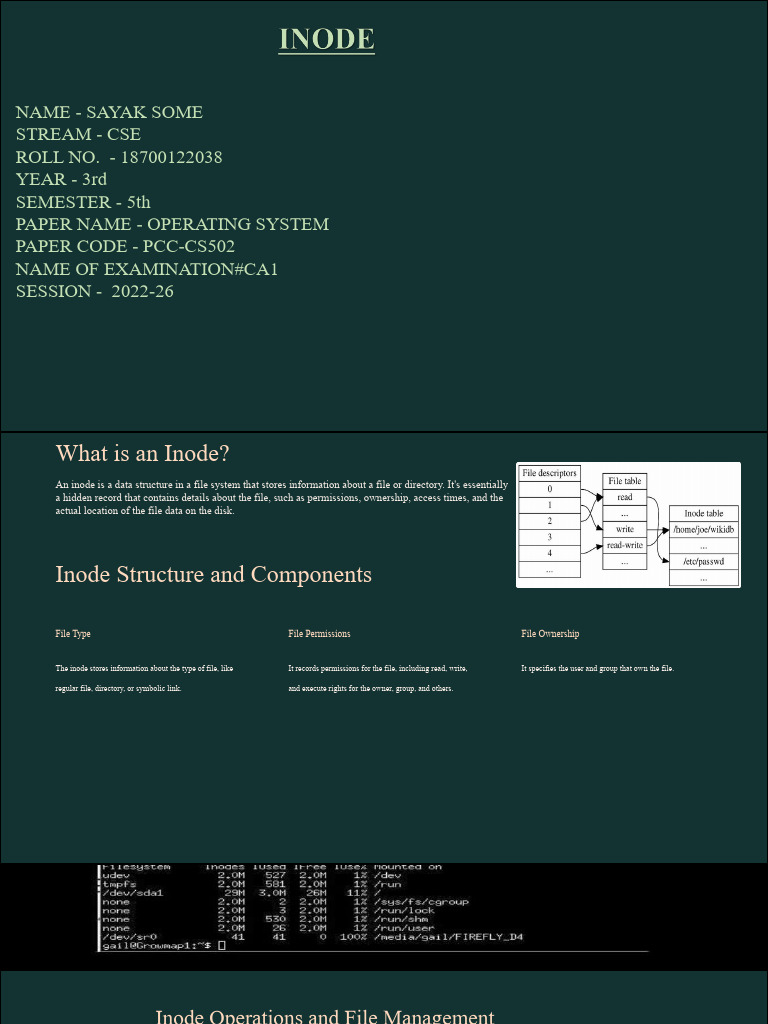 Understanding Inodes in File Systems | PDF | Technology & Engineering