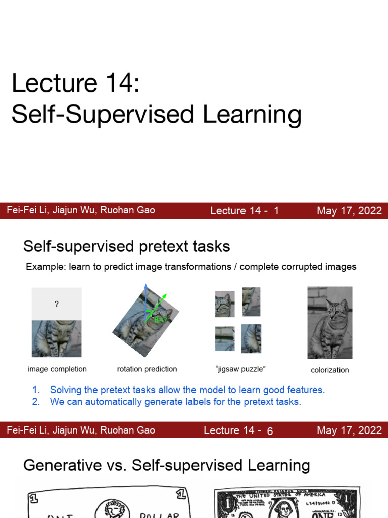 05 - Self Supervised Learning | PDF