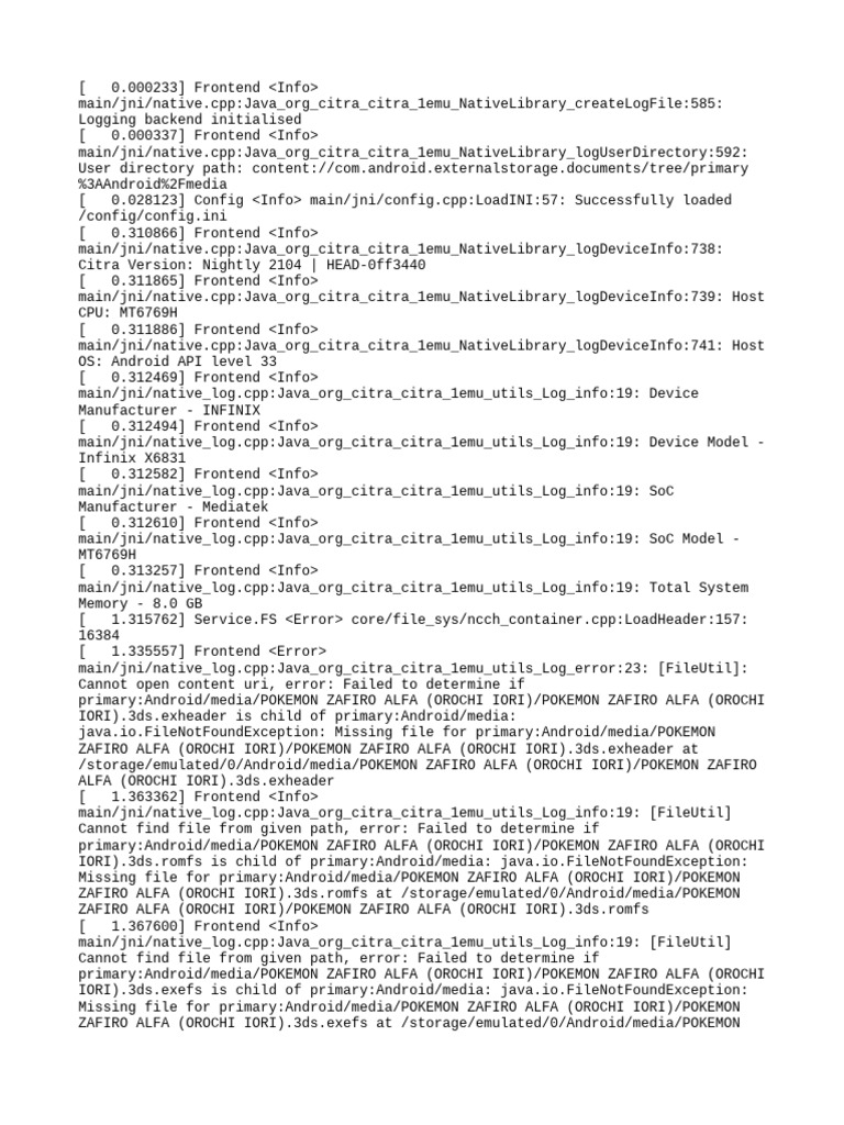 Citra Emulator Log Analysis on Android | PDF | Computer Science | Computing