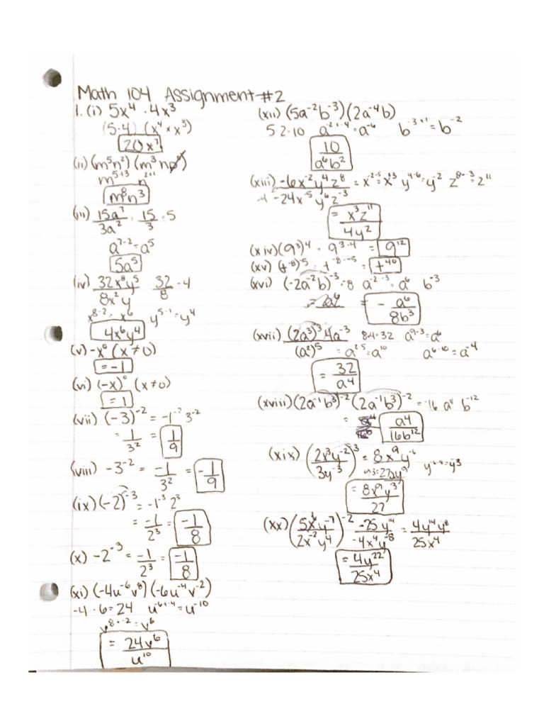 Sydney Micheau Math 104 Assignment 2 | PDF