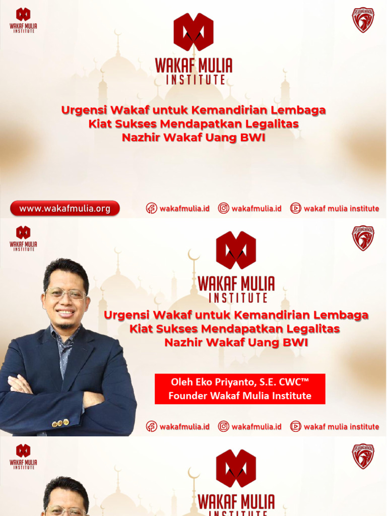 New Nov 2023 Materi Sharing Session Wakaf Mulia | PDF