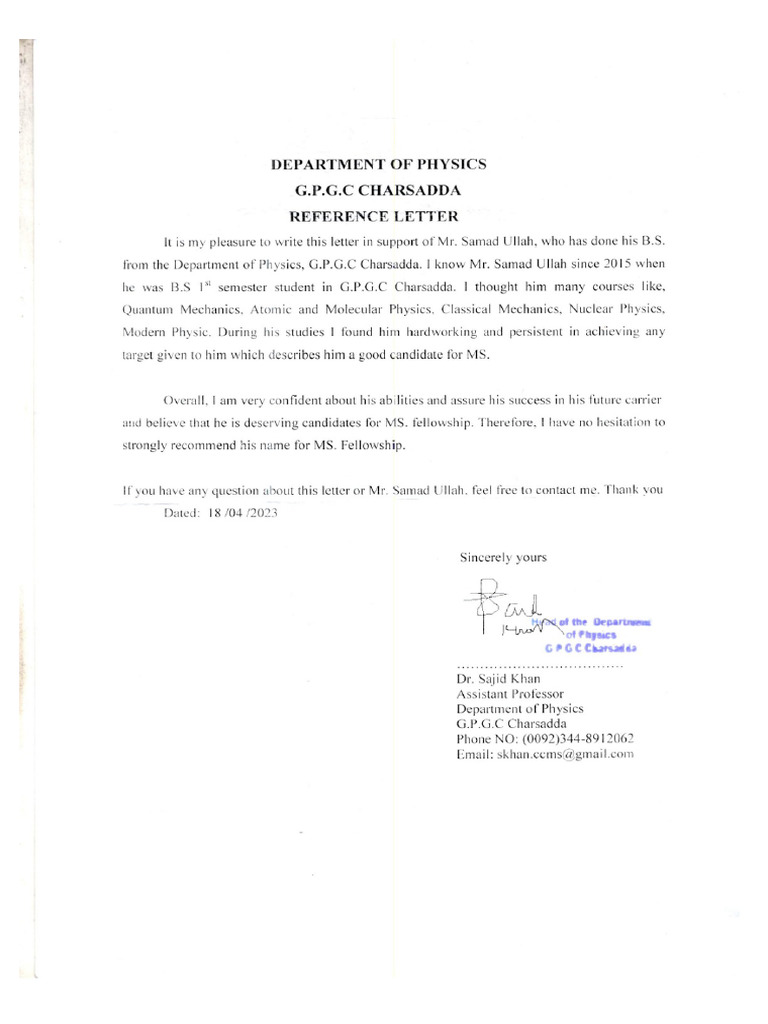 Acceptence letter | PDF