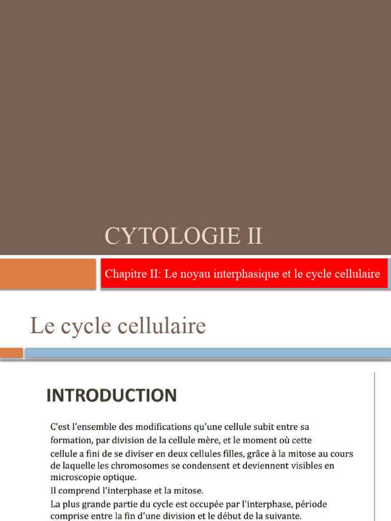 Cycle cellulaire et contrôle mitotique | PDF | Mitose | Cycle cellulaire