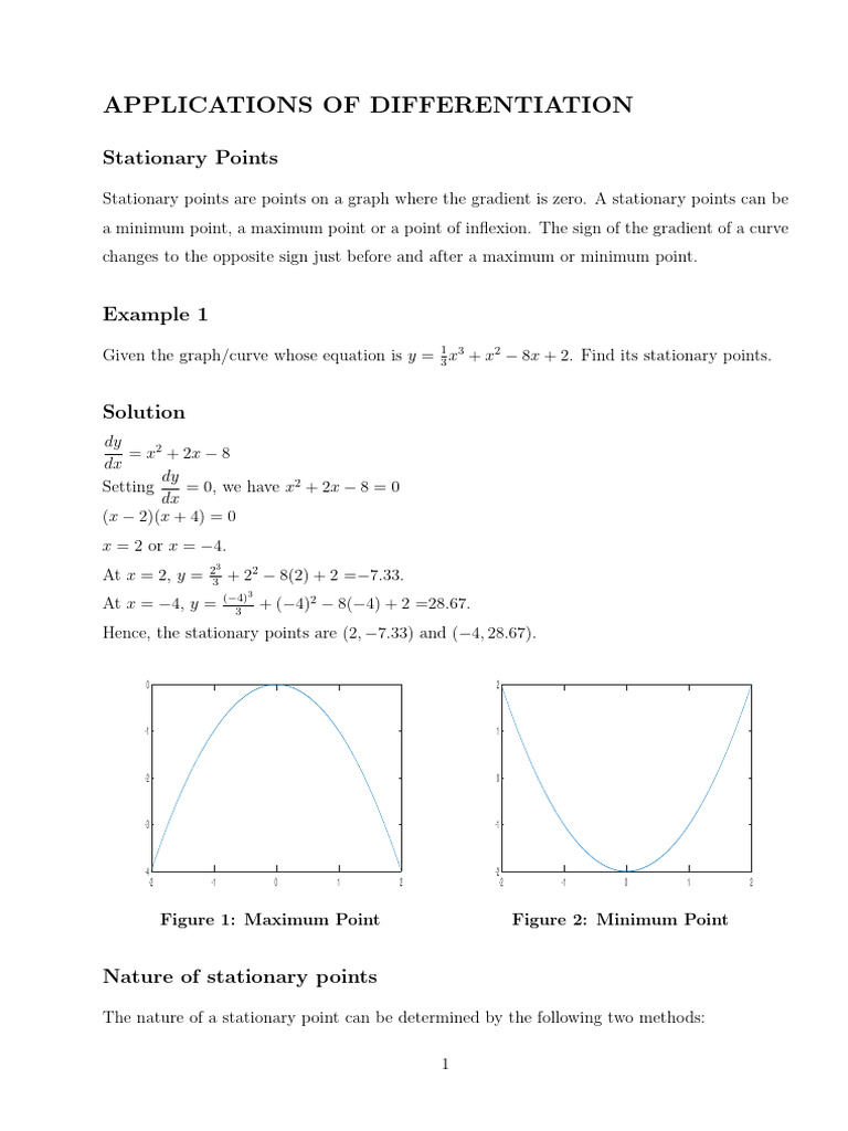 Applications of Differentiation | PDF | Derivative | Function (Mathematics)