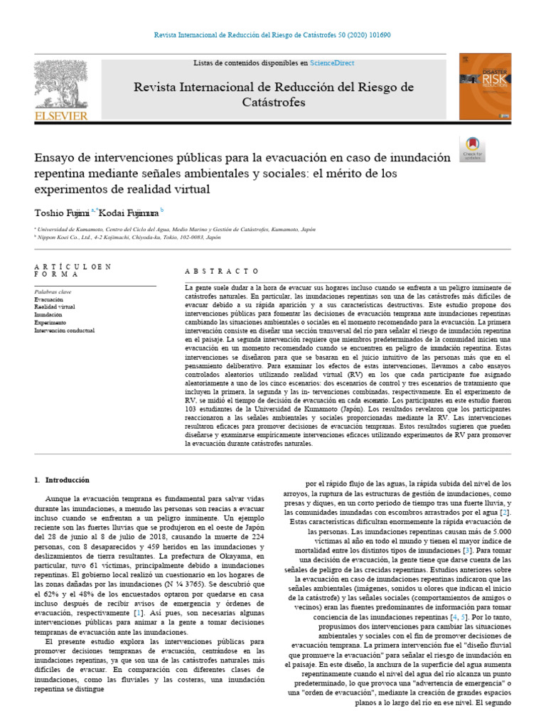 Testing Public Interventions For Flash Flood Evacuation | PDF ...