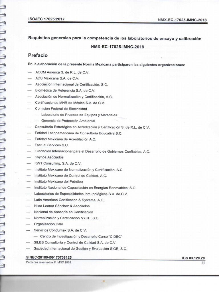 Nmx-Ec-17025-Imnc-2018 | PDF