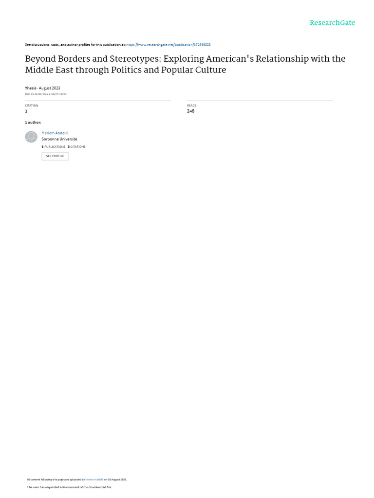 Beyond Borders and Stereotypes Exploring American's Relationship With ...