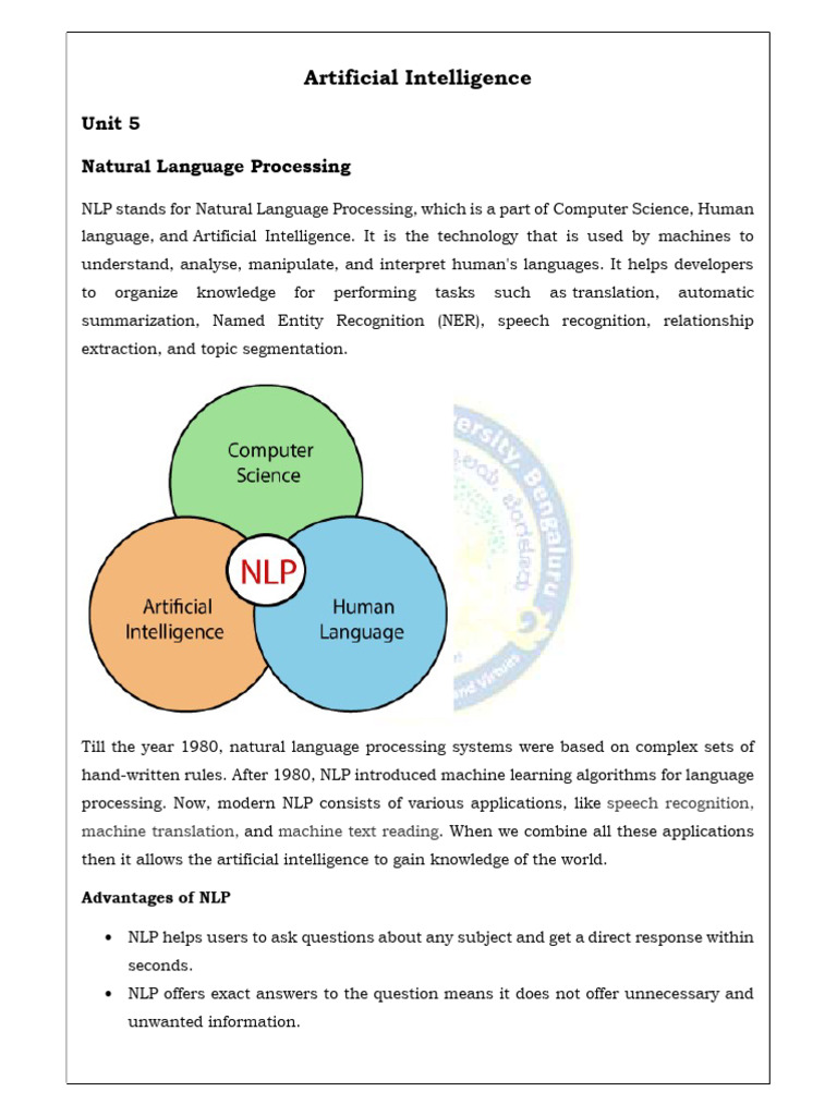 AI Unit 5 | PDF | Parsing | Syntax