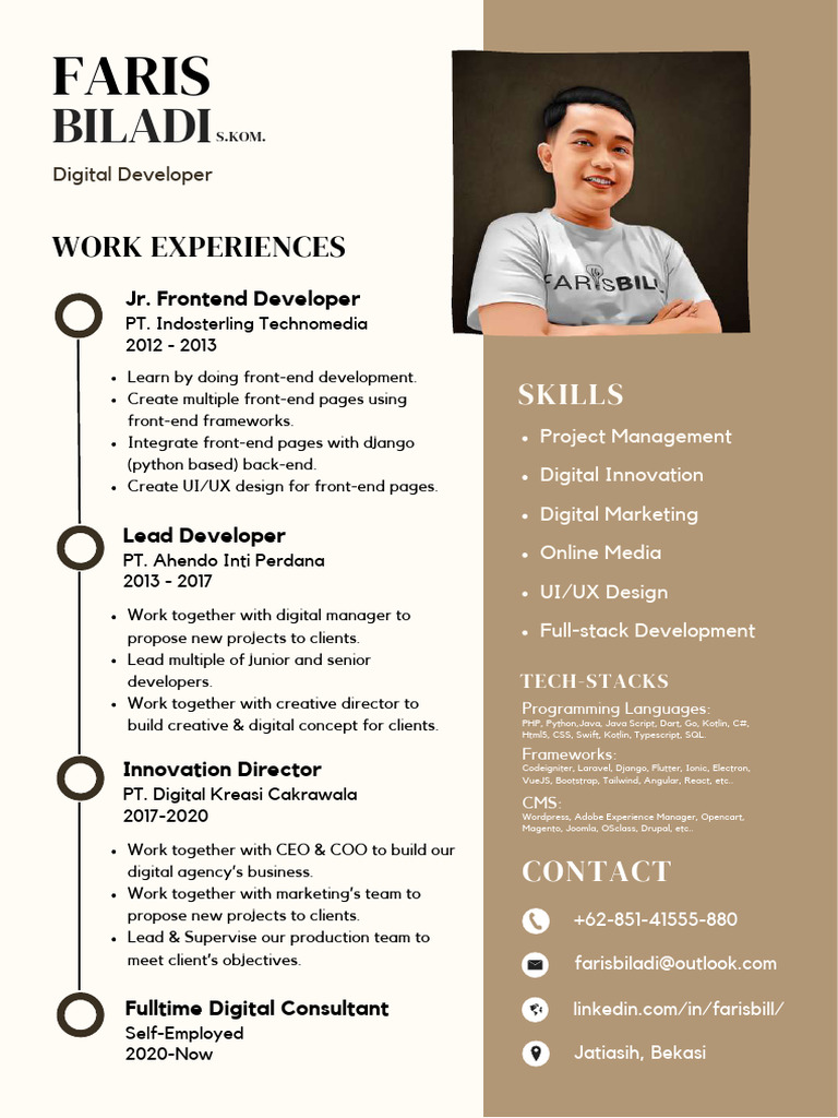 FarisBiladi-CV_With_Mini_Portos_DEV_compressed | PDF | Mobile App | Web Development