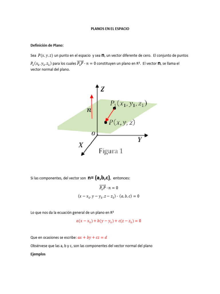 Ecuaciones de Planos y Rectas en R3 | PDF | Geometría euclidiana ...