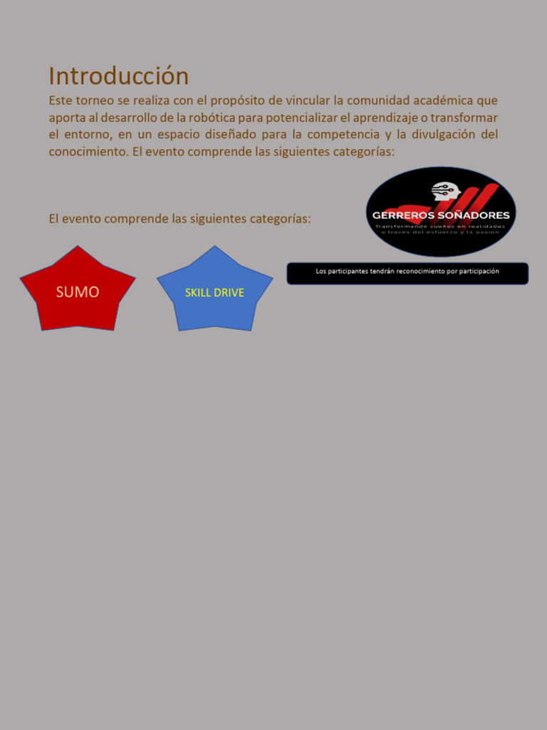 Reglas Festival SUMO | PDF | Robot | Robótica