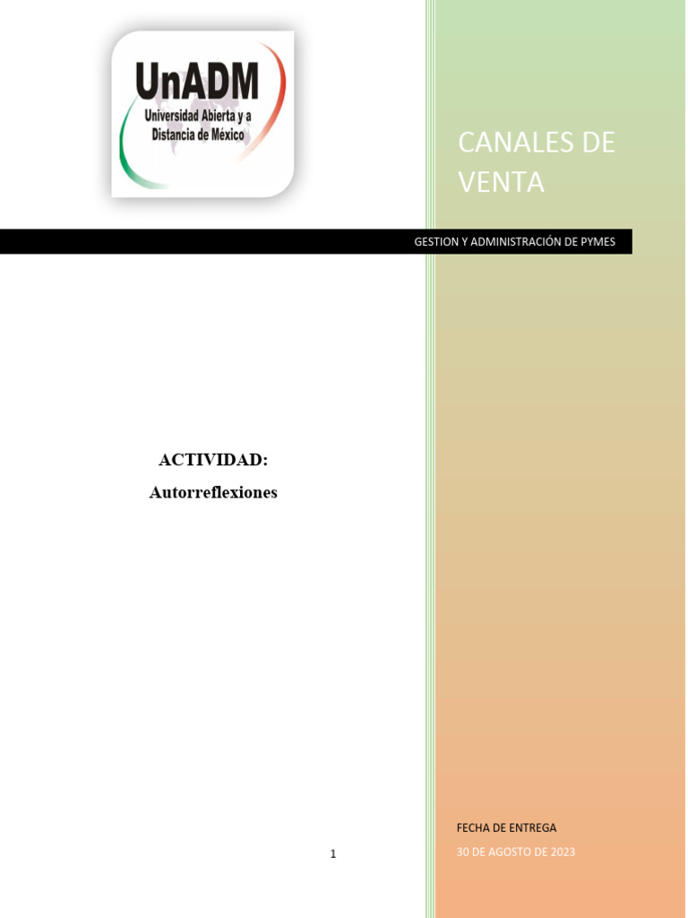 Gcav U1 Atr X | PDF | Al por menor | Mercado (economía)