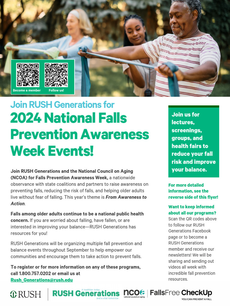Rush Generations 2024 Falls Prevention Awareness Week | PDF | Medicare ...