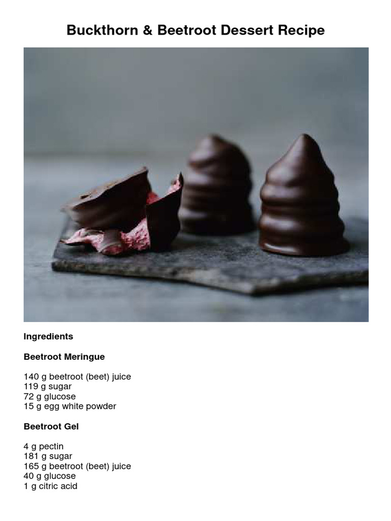 Noma Original Recipe | PDF | Meringue | Chocolate