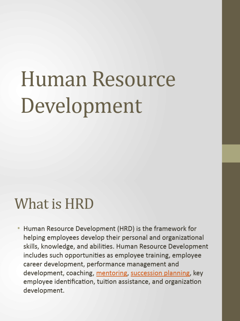 Understanding Human Resource Development | PDF | Human Resource ...