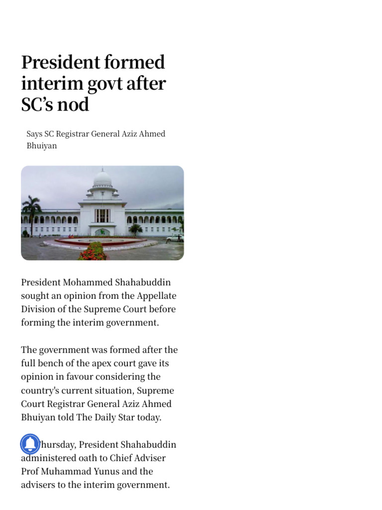 Interim Government Formation Details | PDF | Social Science
