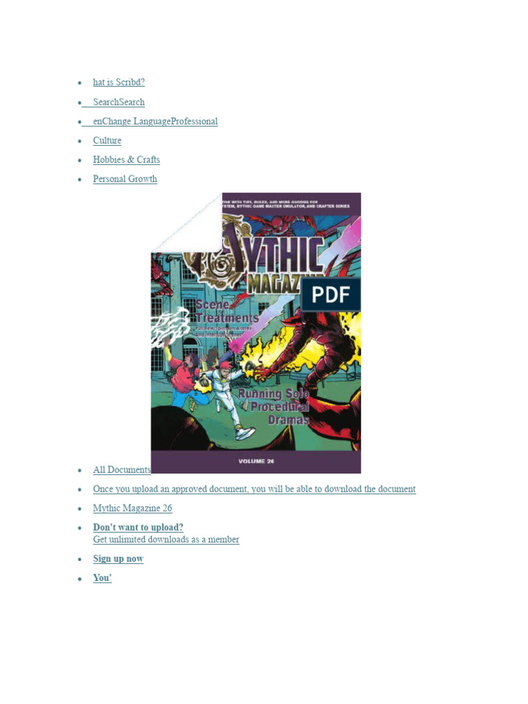 Hat Is Scribd? Searchsearch en Change Language Professional Culture Hobbies & Crafts Personal ...