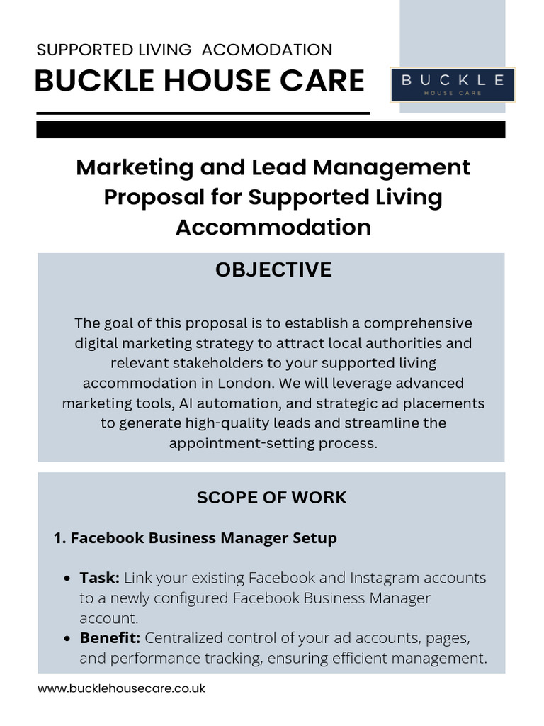 Supported Living Accommodation Marketing Proposal | PDF | Customer ...