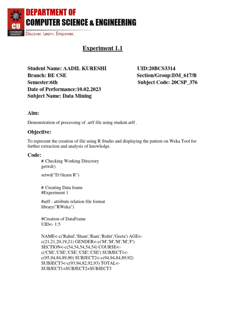 Data Mining: ARFF File Processing Guide | PDF | Teaching Methods ...