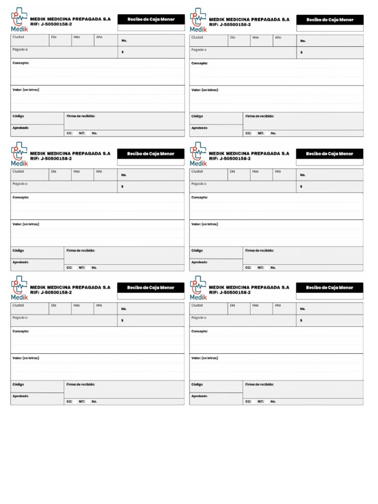 Recibos Caja Chica | PDF