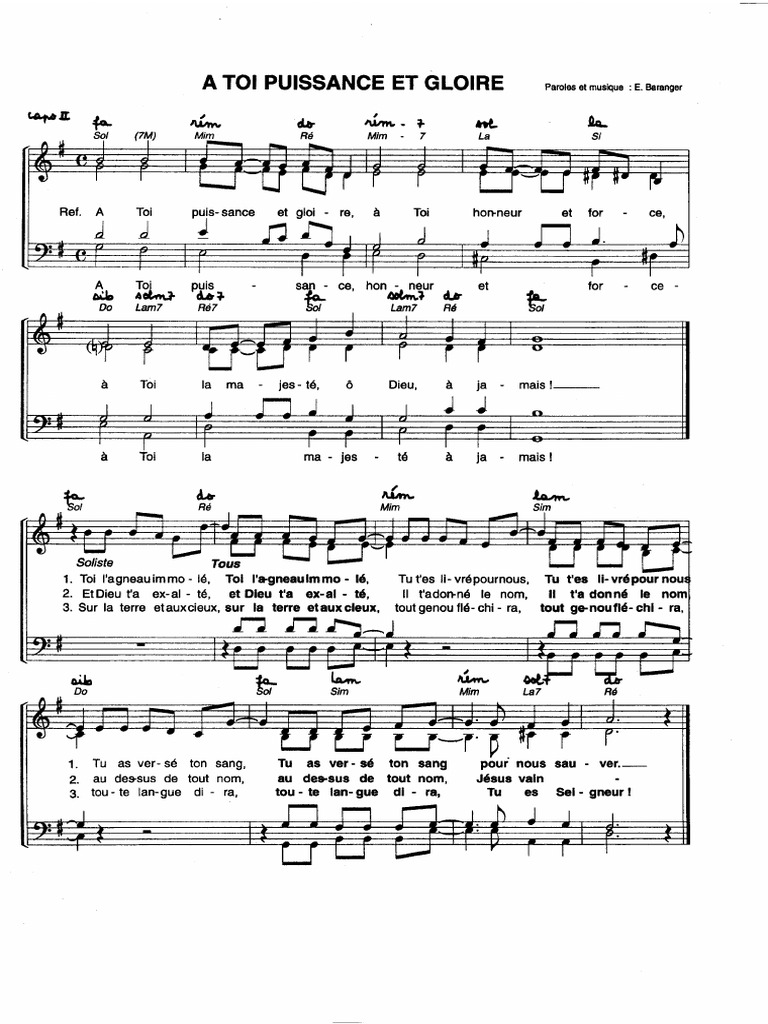 A Toi Puissance Et Gloire | PDF