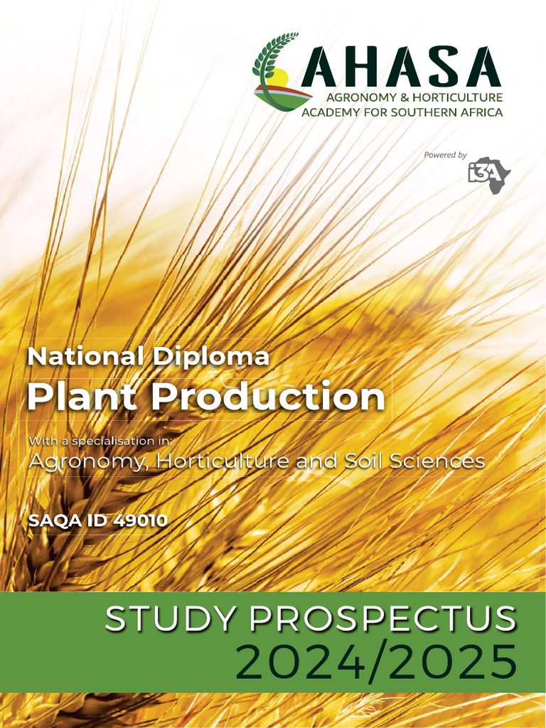 National Diploma in Plant Production | PDF | Agriculture | Horticulture
