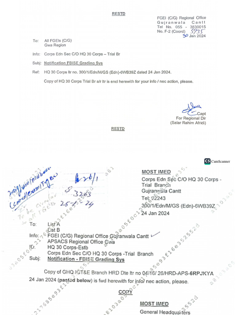 Fbise Grading System | PDF