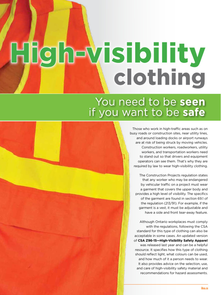 High-Visibility Clothing Regulations Guide | PDF | Safety