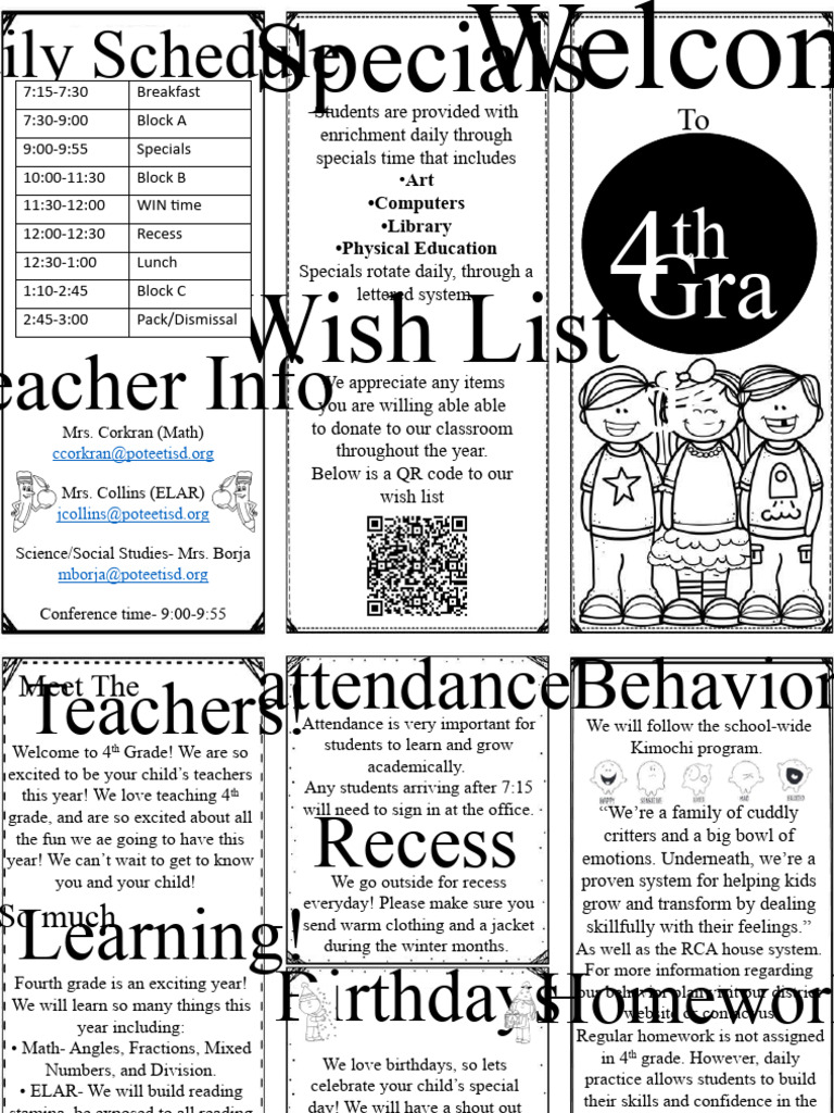 Back To School Brochure Team 1 | PDF | Learning | Behavior Modification