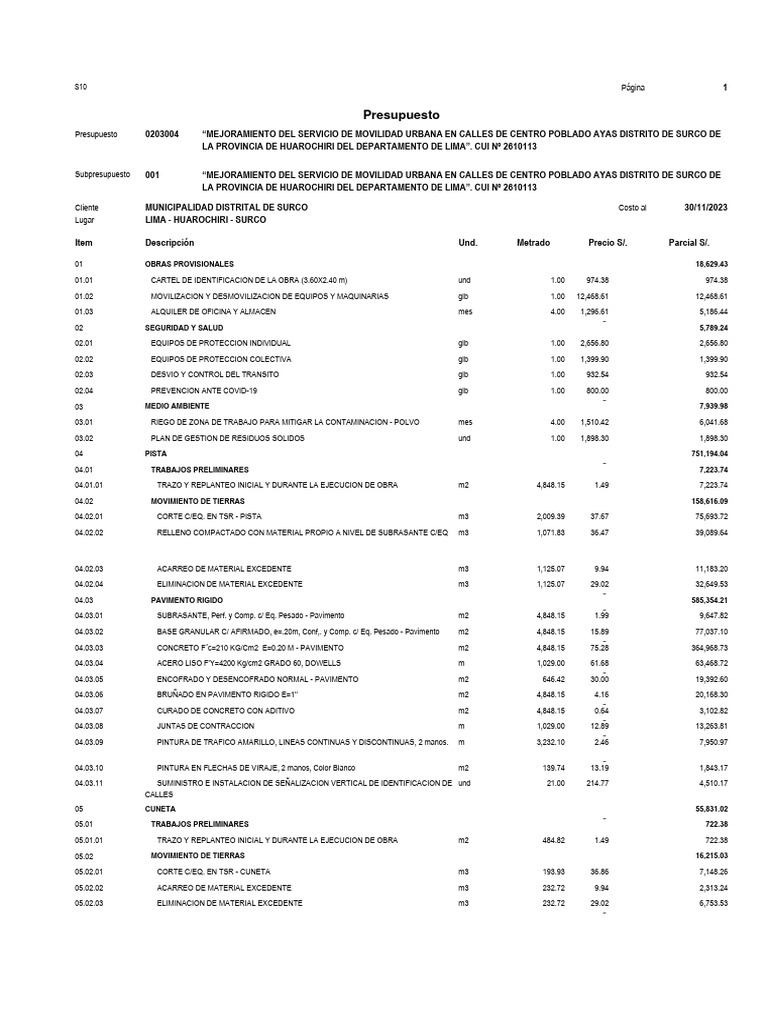 Presupuesto Ayas Jaro | PDF | Material compuesto | edificio