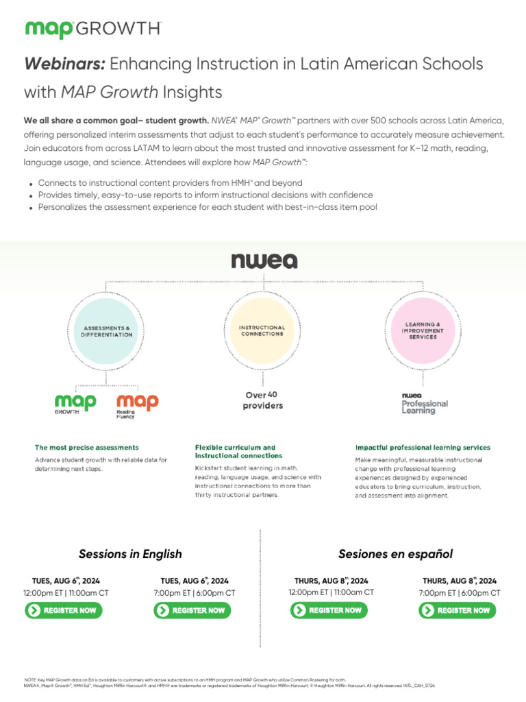 MAP Growth + HMH Webinars - LATAM - Aug 2024 | PDF