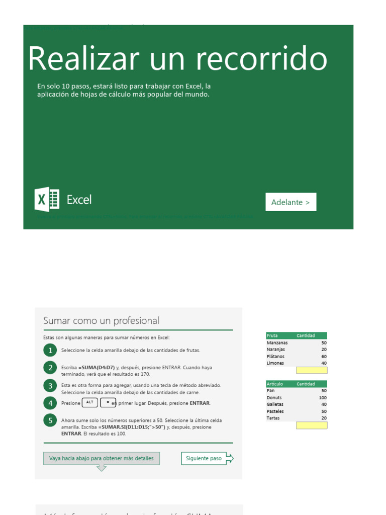 Le Damos La Bienvenida A Excel1 | PDF | Hoja de cálculo | Microsoft Excel