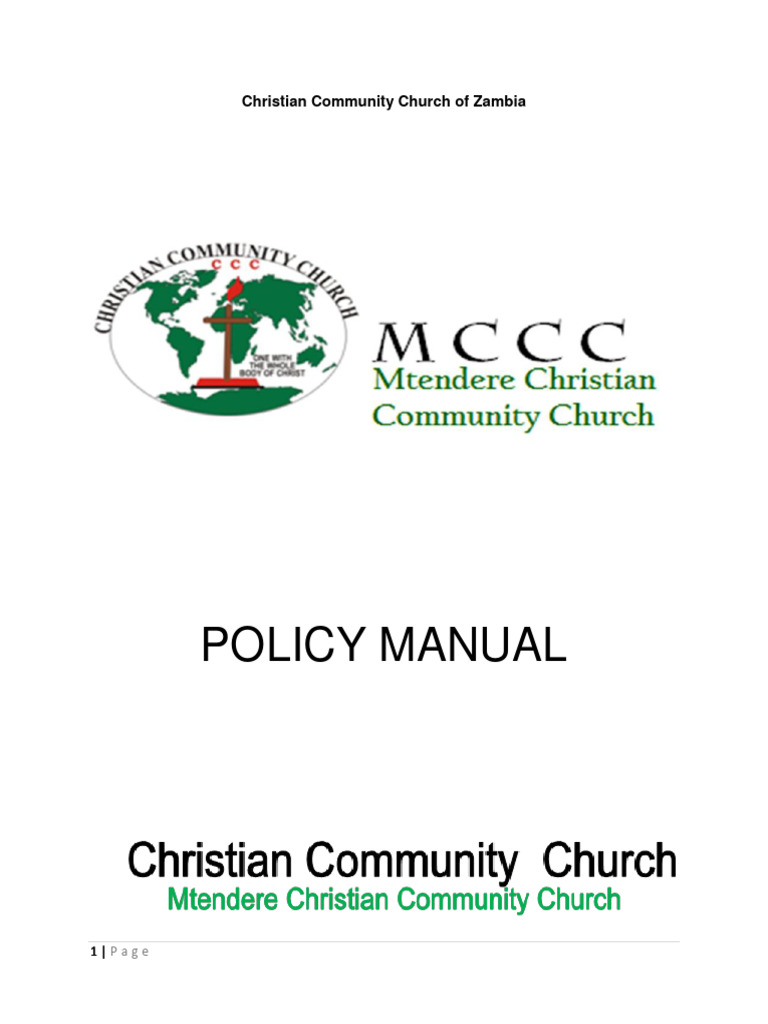 Christian Community Church of Zambia - MCCC - Docx Final 2018 | PDF | Christian Church | Jesus
